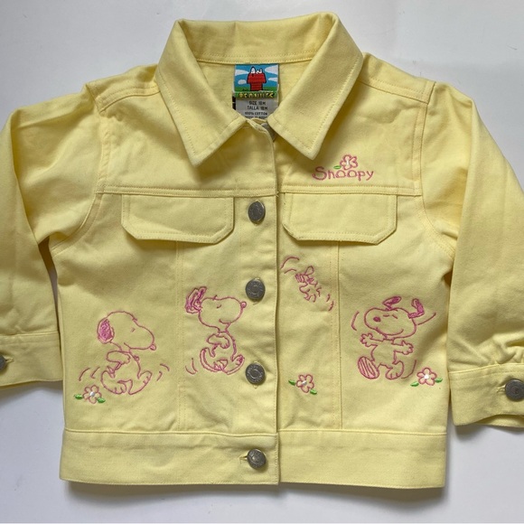 Peanuts | Jackets & Coats | Snoopy Jacket Size 8 Months Vintage Yellow ...